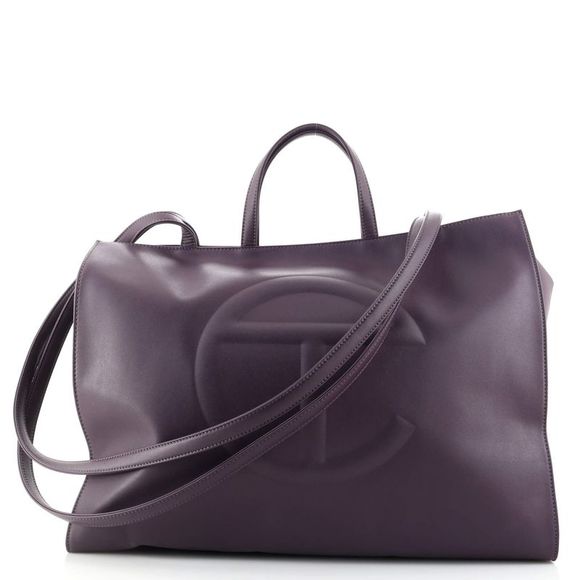 Telfar | Bags | Telfar Shopping Tote Faux Leather Large Purple | Poshmark